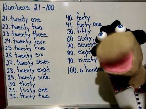 Números en inglés del 21 al 100 - YouTube