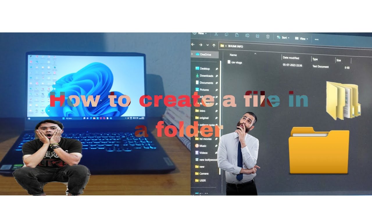 how to create a file in a folder ? - YouTube