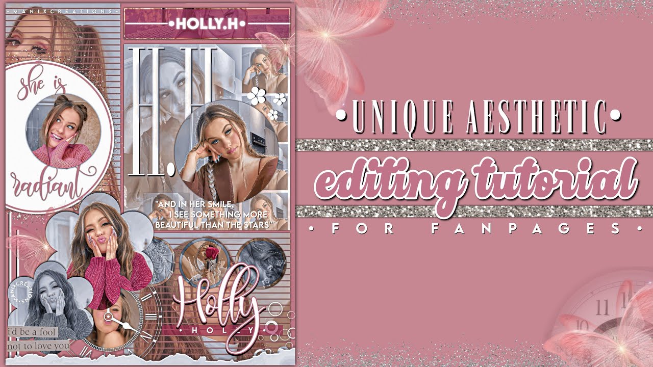 Unique Aesthetic Edit Tutorial |•For fanpages•| Manixcreations |# ...