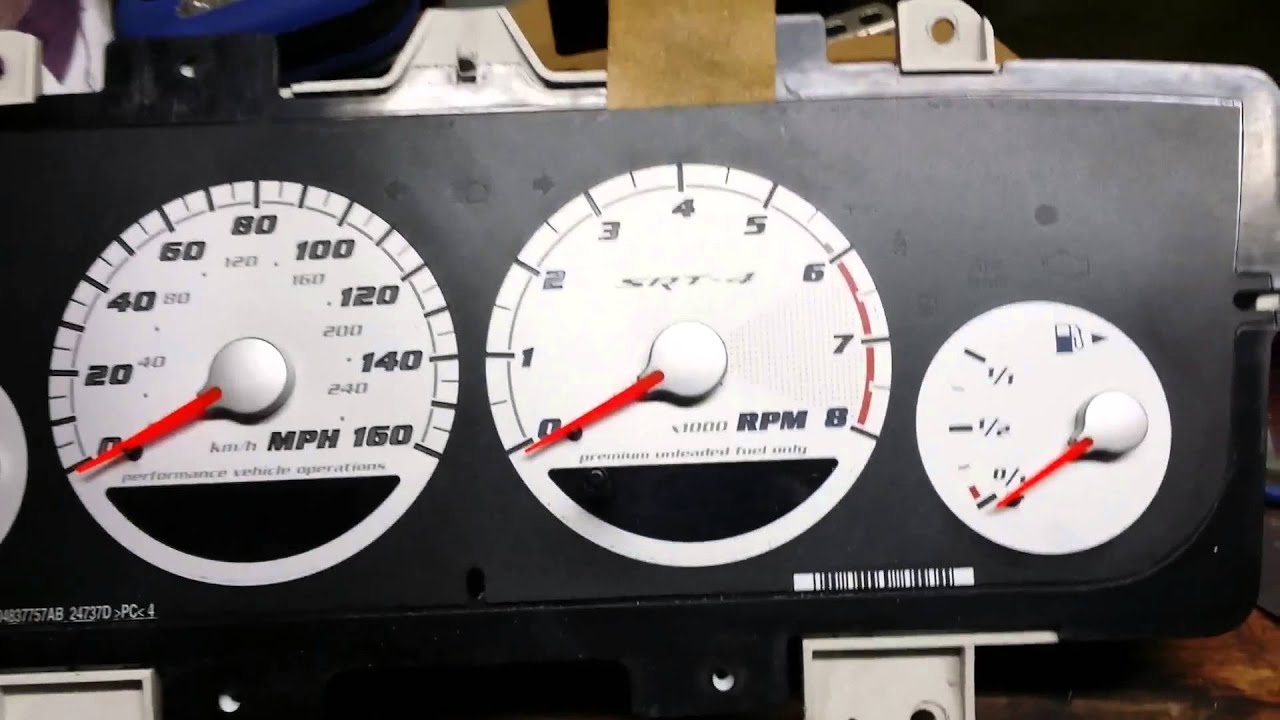 SRT Gauge cluster. - YouTube