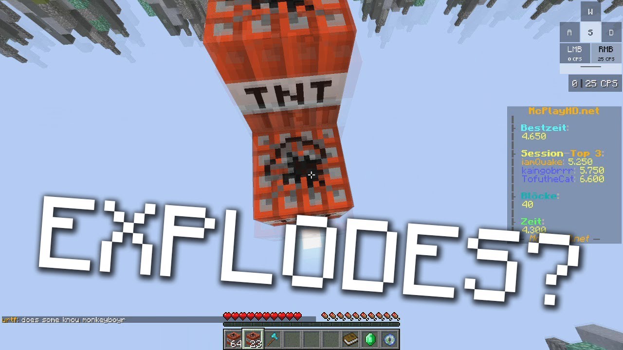telly bridging in Minecraft with TNT - YouTube