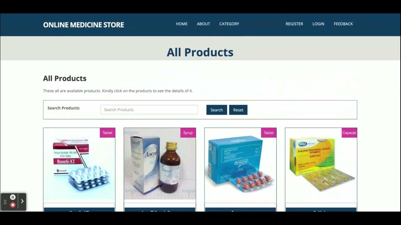 Online Medicine Store Mini Project | Spring Boot ReactJS Project Tutorial - YouTube