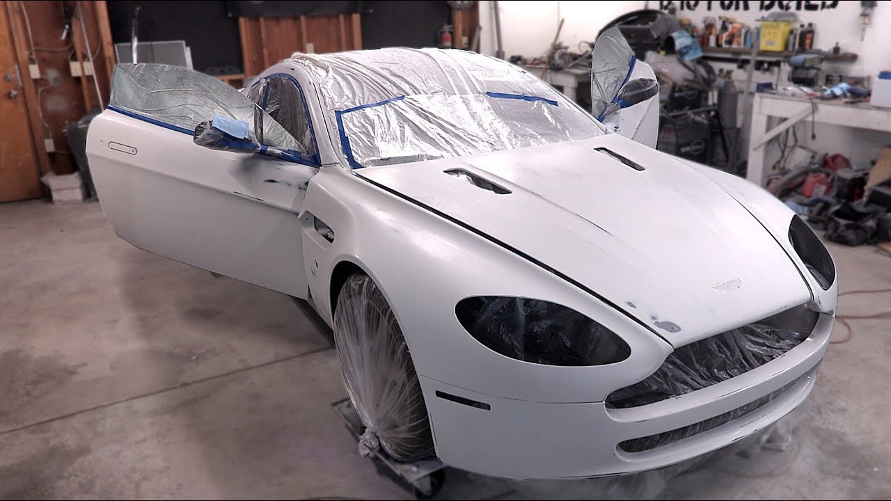 V8 Vantage Pt 11 - WHITE IS BORING! (paint round 2) - YouTube