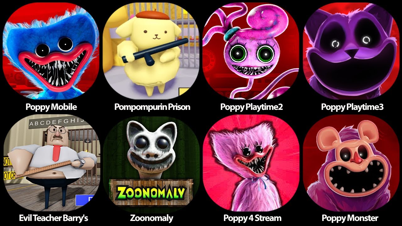 Poppy Mobile, Pompompurin Prison, Poppy Playtime2, Poppy Playtime3 ...