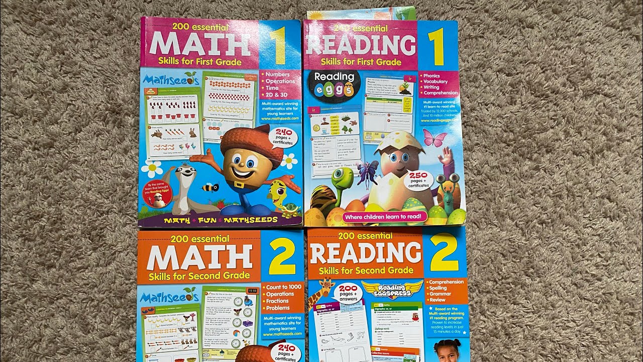 Reading eggs and mathseeds workbooks. - YouTube