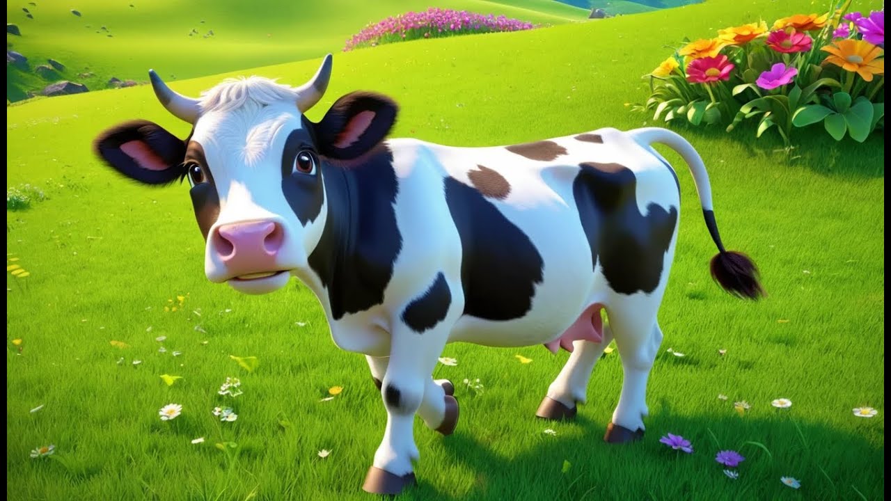 Mini Cow Goes Moo Moo | Fun Animal Sound Song for Kids | Mini Farm ...
