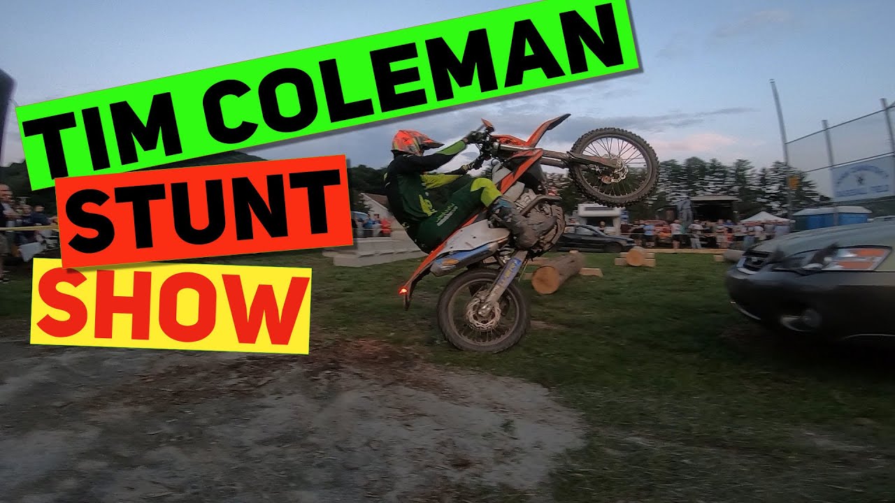 Tim Coleman Hancock NY Dual Sport Stunt Show 2019 (fixed) - YouTube