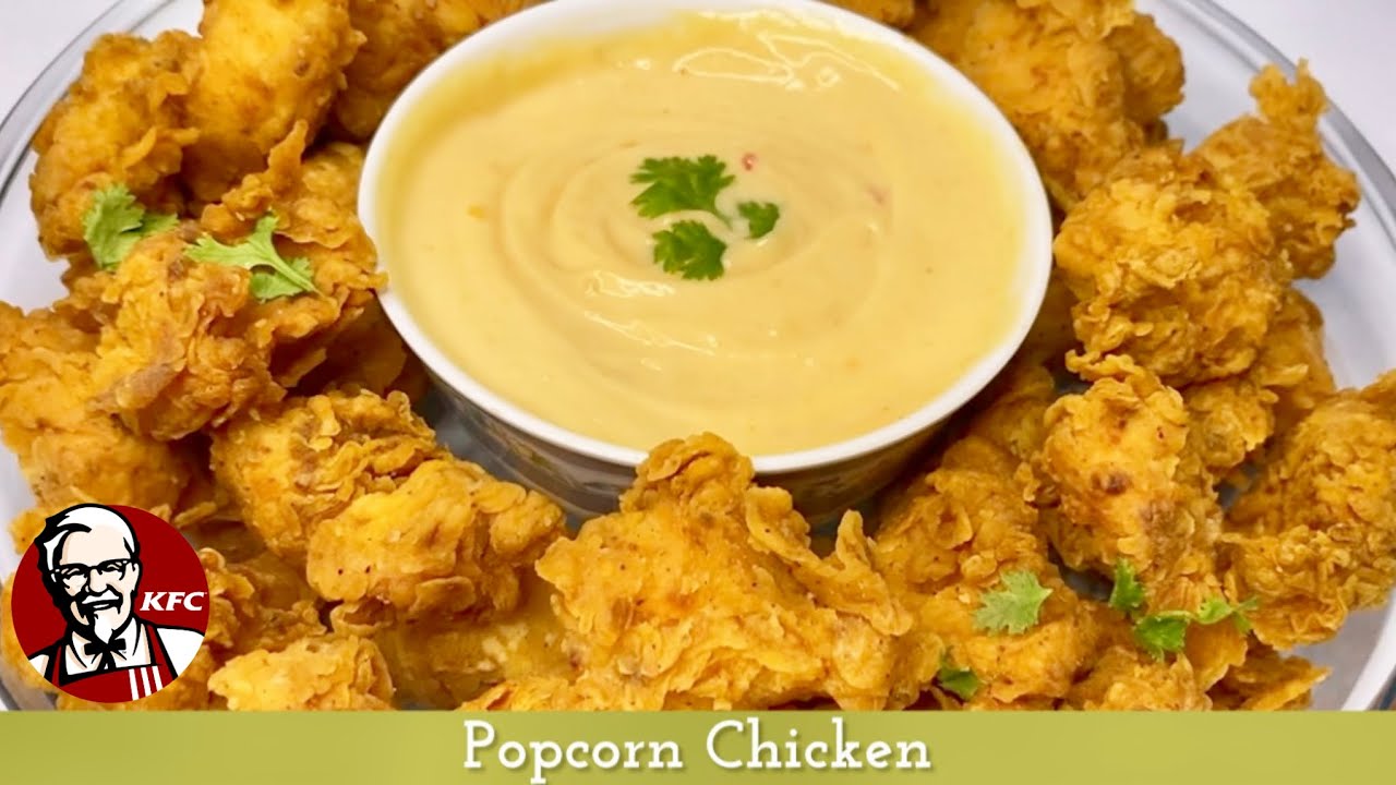 KFC Style Popcorn Chicken | Crispiest Chicken Tender Popcorns At Home ...