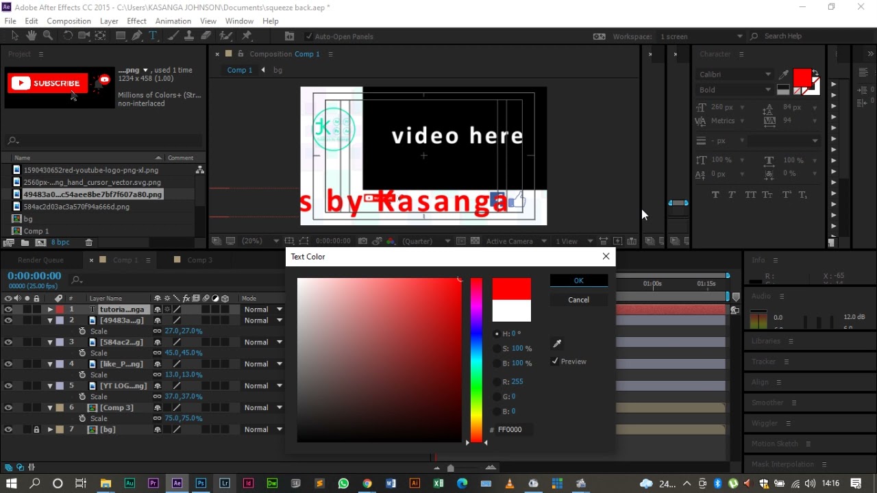 CREATING AN ANIMATED SQUEEZE BACK ON AFTER EFFECTS TUTORIALS BY KASANGA ...
