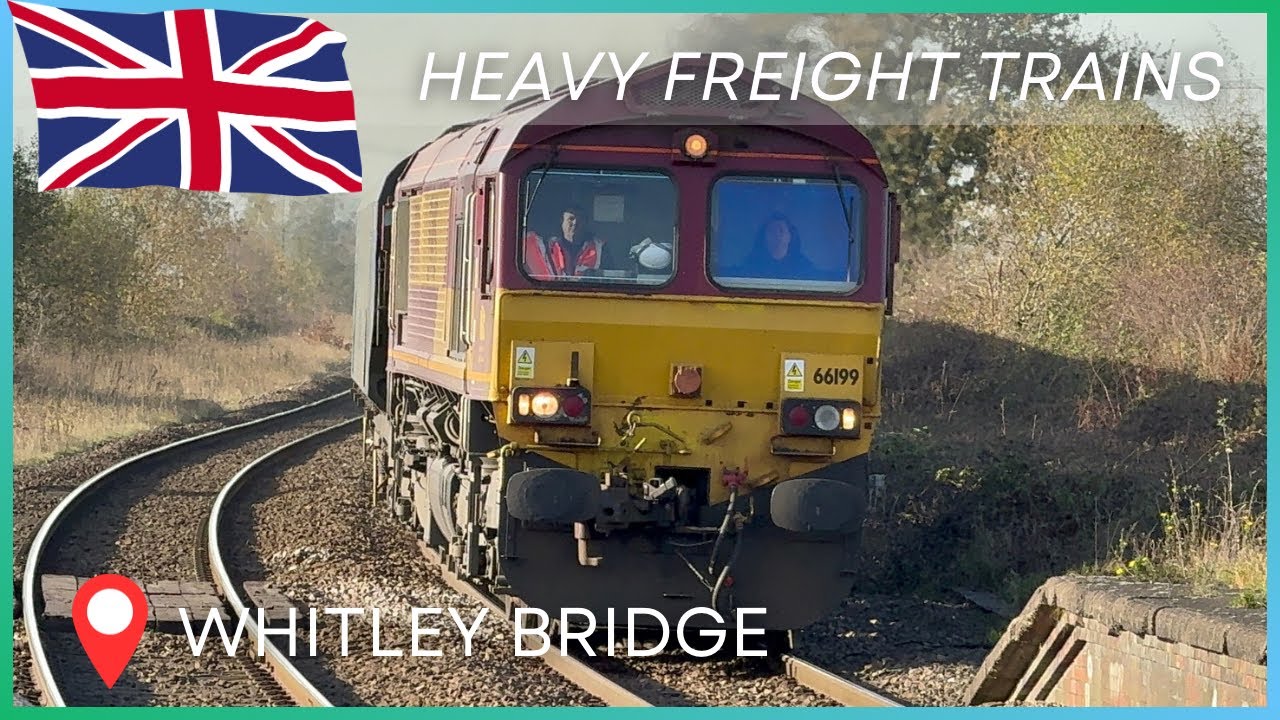 DRAX Biomass Freight Trains | 🇬🇧 Pontefract Line (13/11/24) - YouTube