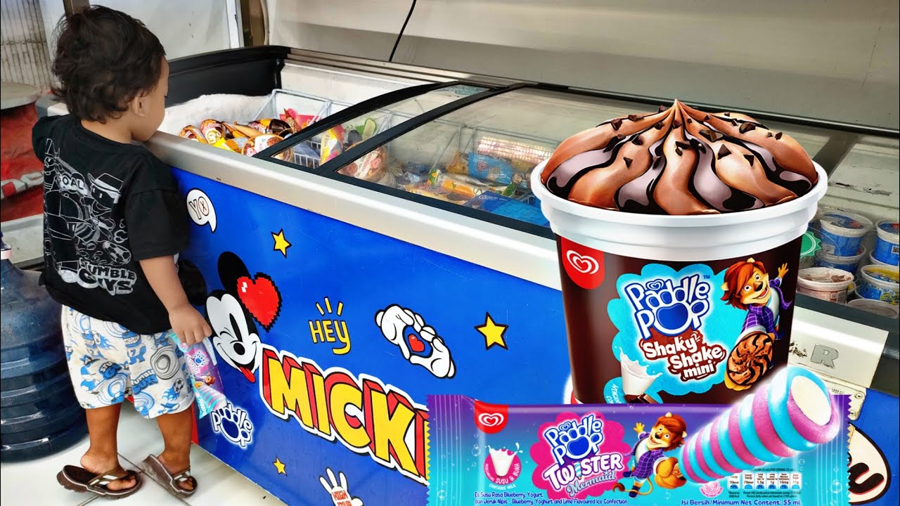 DRAMA BORONG ES KRIM PADDLE POP TWISTER, PADDLE POP UPIN IPIN,ES KRIM ...