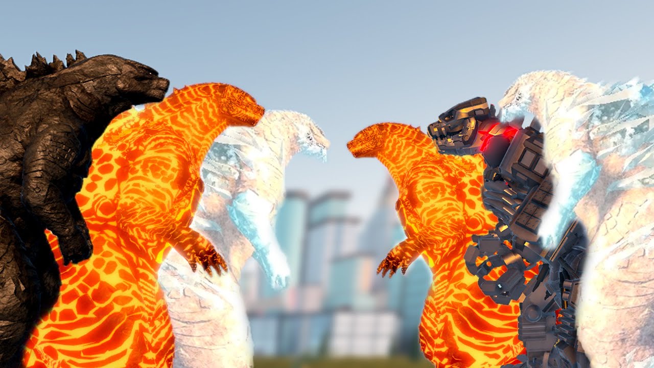 Godzilla, Thermo Godzilla, Frostbite Godzilla vs Thermo Godzilla ...