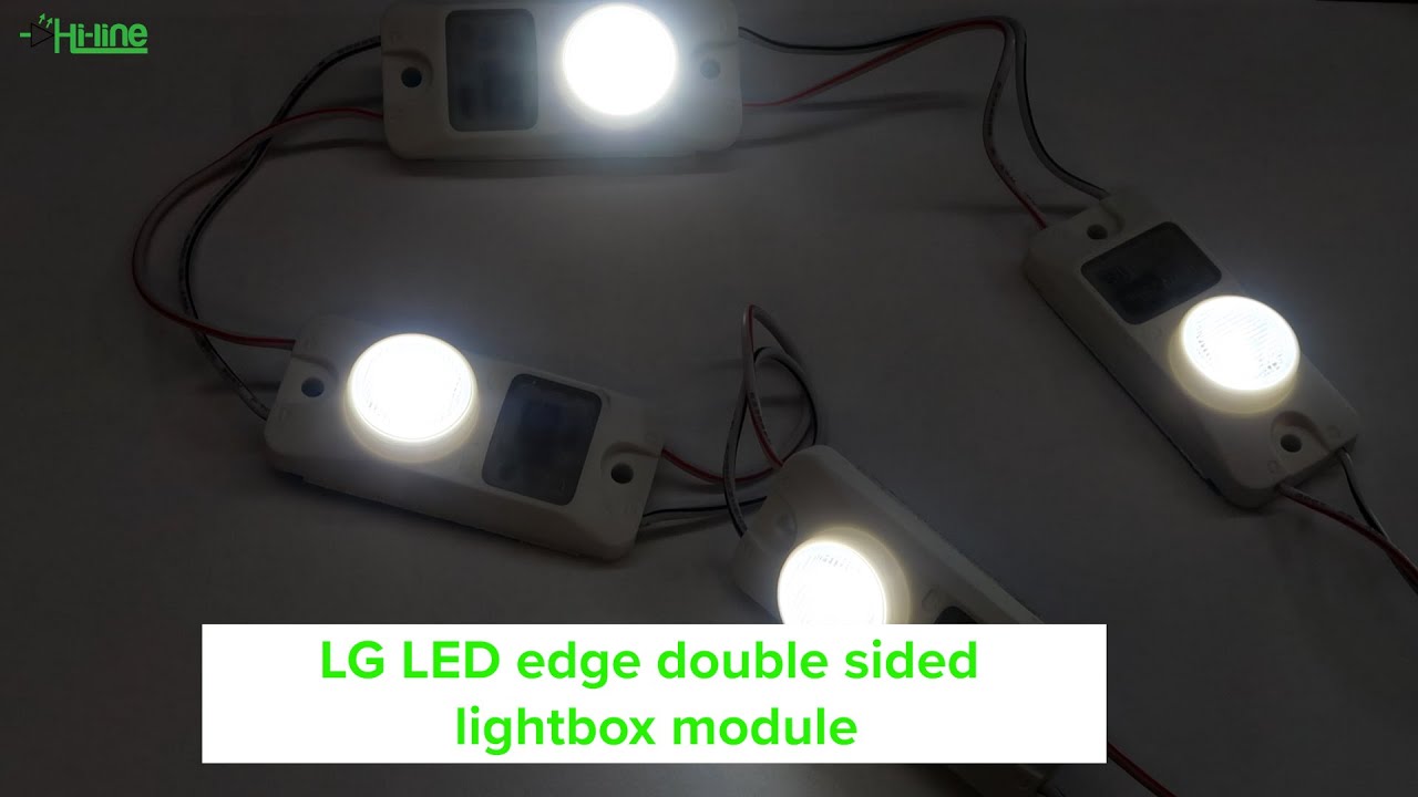 LG LED edge double sided lightbox module - YouTube