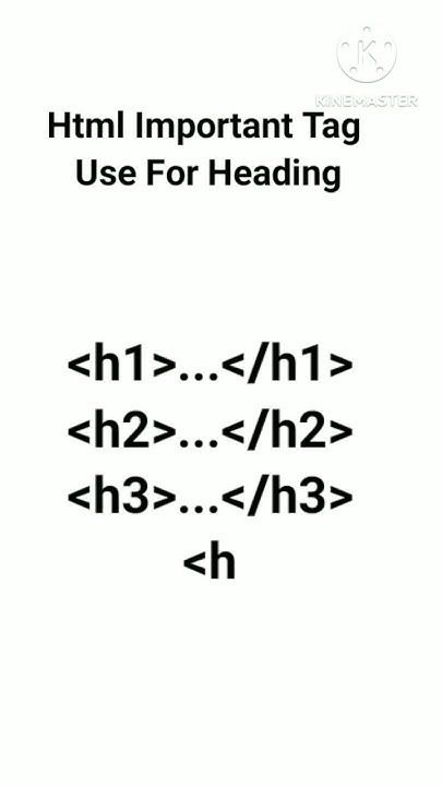 Heading Tag Use In HTML|| #html #htmltips - YouTube