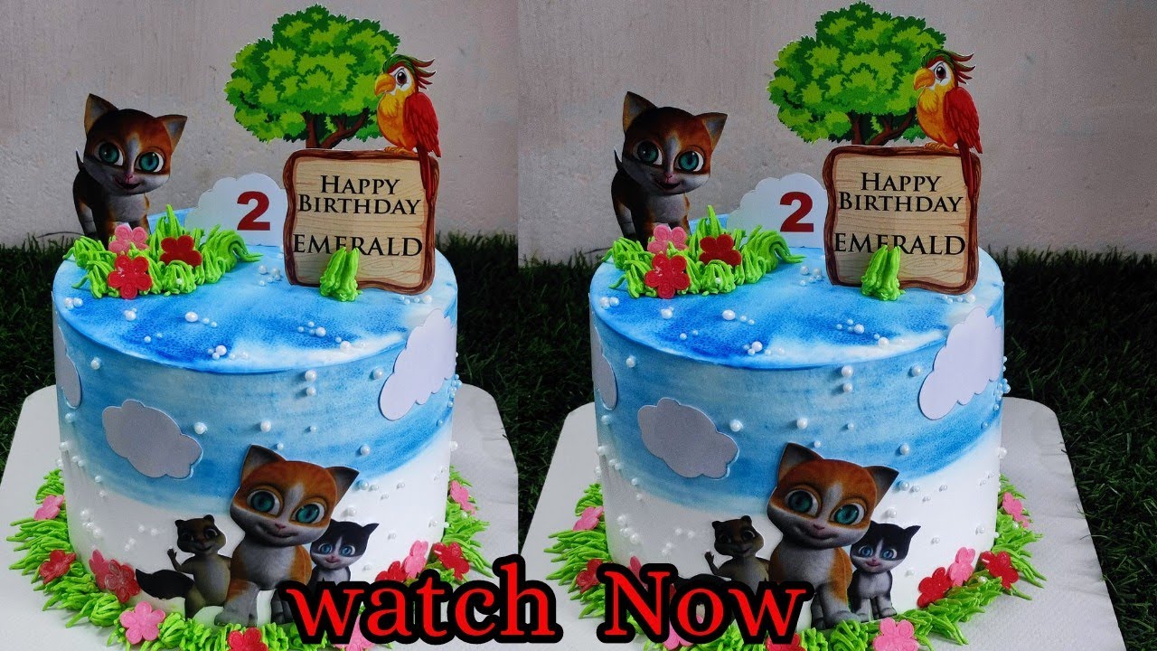 കസ്റ്റമർ ആവശ്യപ്പെട്ട ഡിസൈനിൽ "KATHU THEME" കേക്ക് #cakedecorating # ...