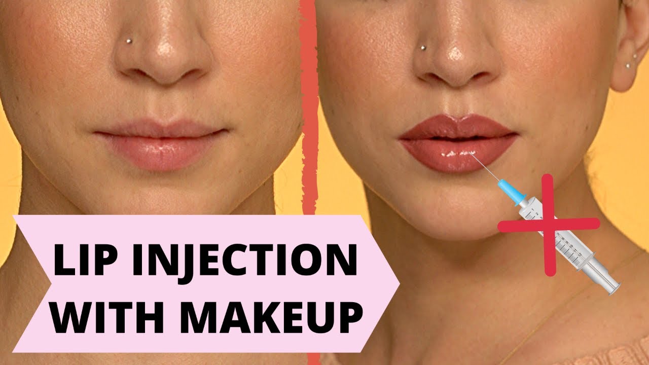 LIP INJECTION WITH MAKEUP/ HOW TO FAKE A LIP FILLER / DIMA OSKO ...