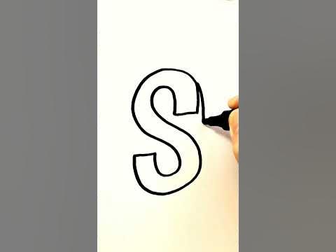 How to Draw Letter S 3D - YouTube