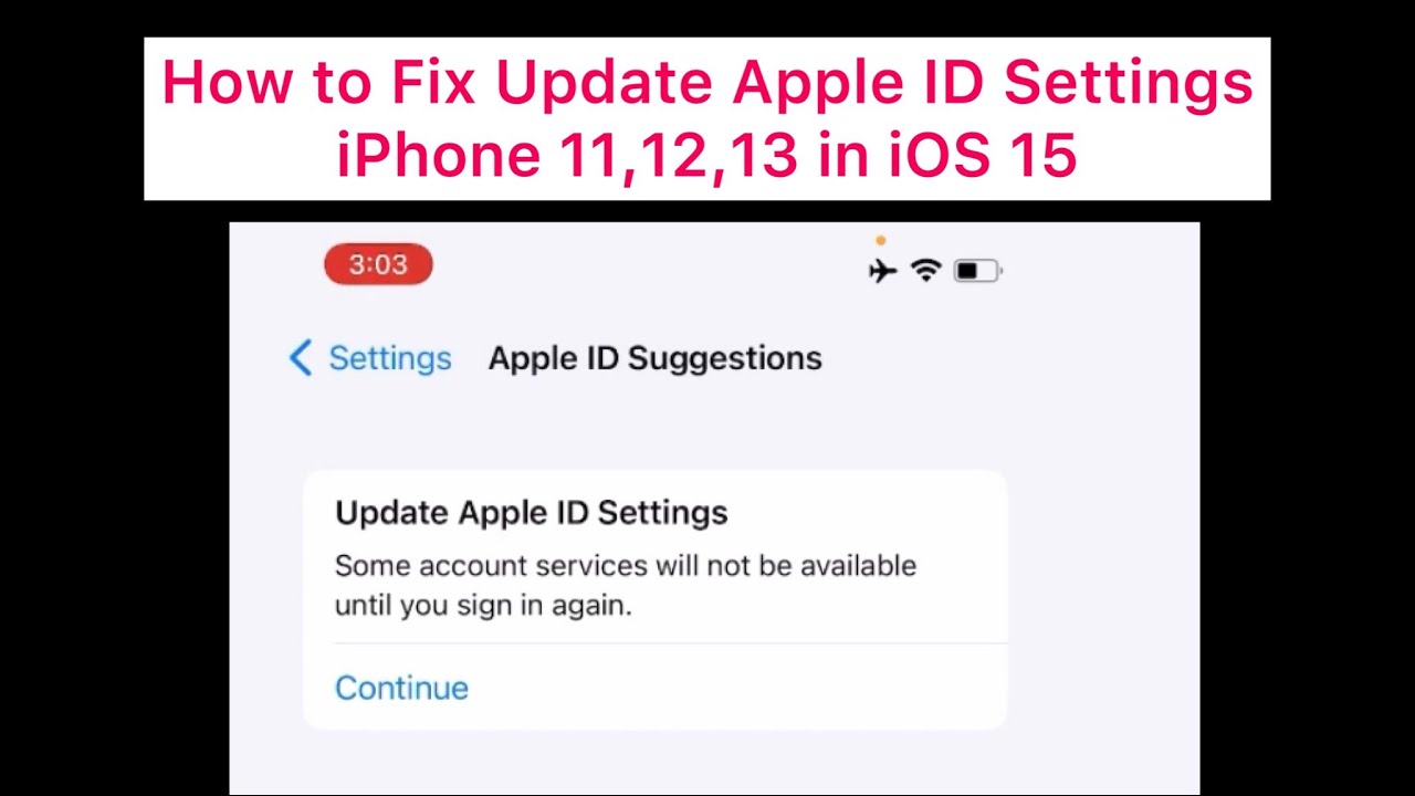 How to Fix Update Apple ID Settings Error on iPhone iPad After Update ...