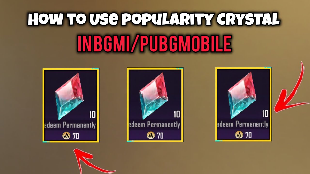 How to use popularity crystal in Bgmi / Pubg mobile ️ - YouTube