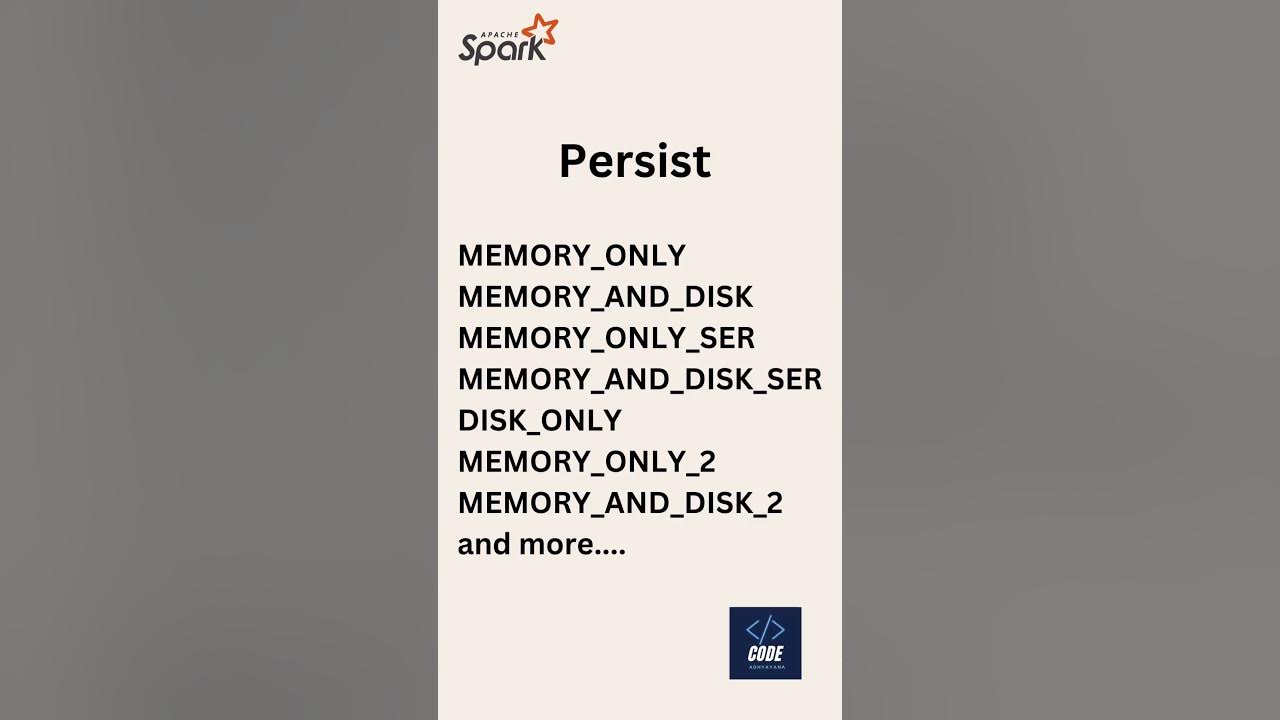 Cache vs Persist | Spark Interview Question - YouTube