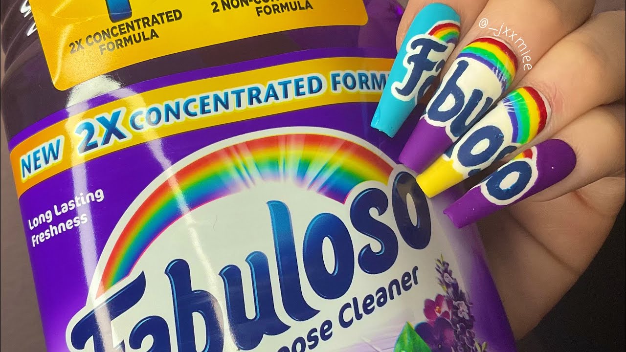 Fabuloso Nail Art //🧼🪣💅🏻💜 - YouTube