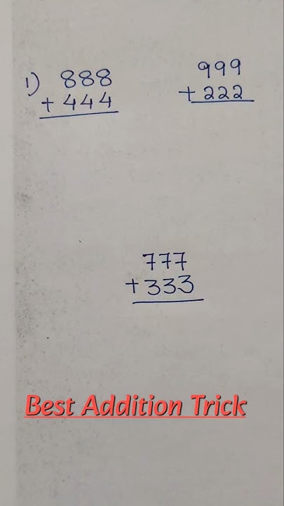 Best Addition Trick #maths #shorts #shortsfeed #ytshorts #youtubeshorts #trending - YouTube