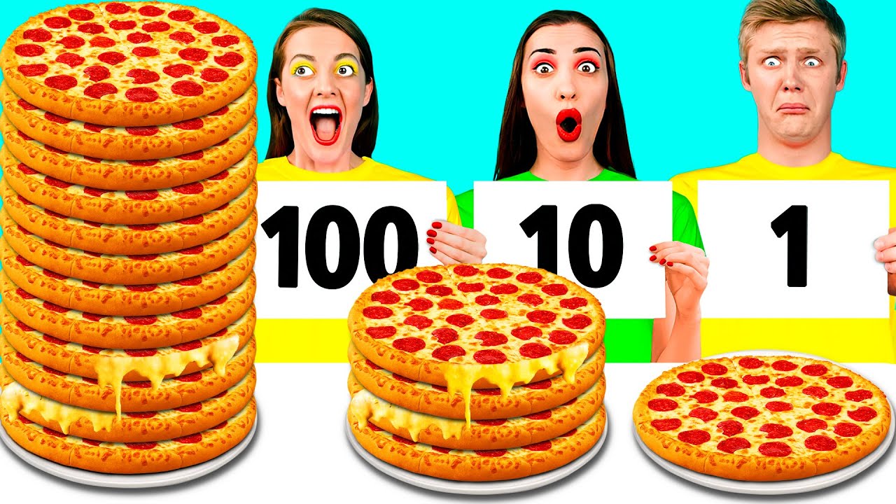 אתגר 100 שכבות של מזון | טעים למטבח פריצות RaPaPa Challenge - YouTube