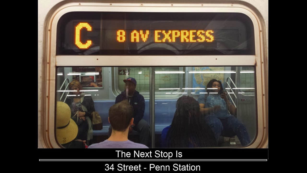 ᴴᴰ R160 - C Express Train to 168 Street announcements + New M60 SBS ...