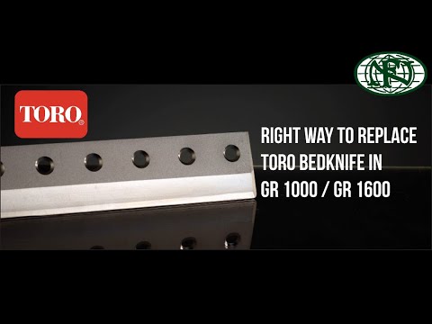 How to replace the Bedknife in TORO GM1000/GM1600 in 10 easy steps ...