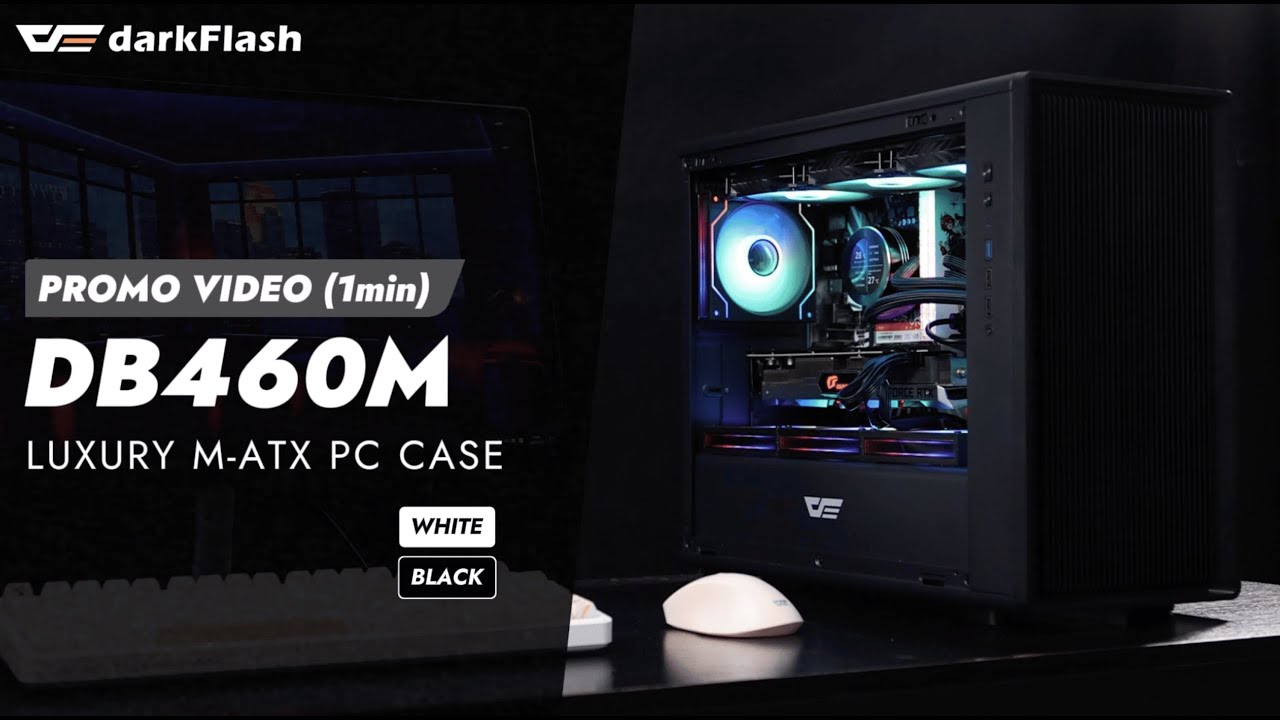 【darkFlash】DB460M Mesh M-ATX PC Case showcase - YouTube