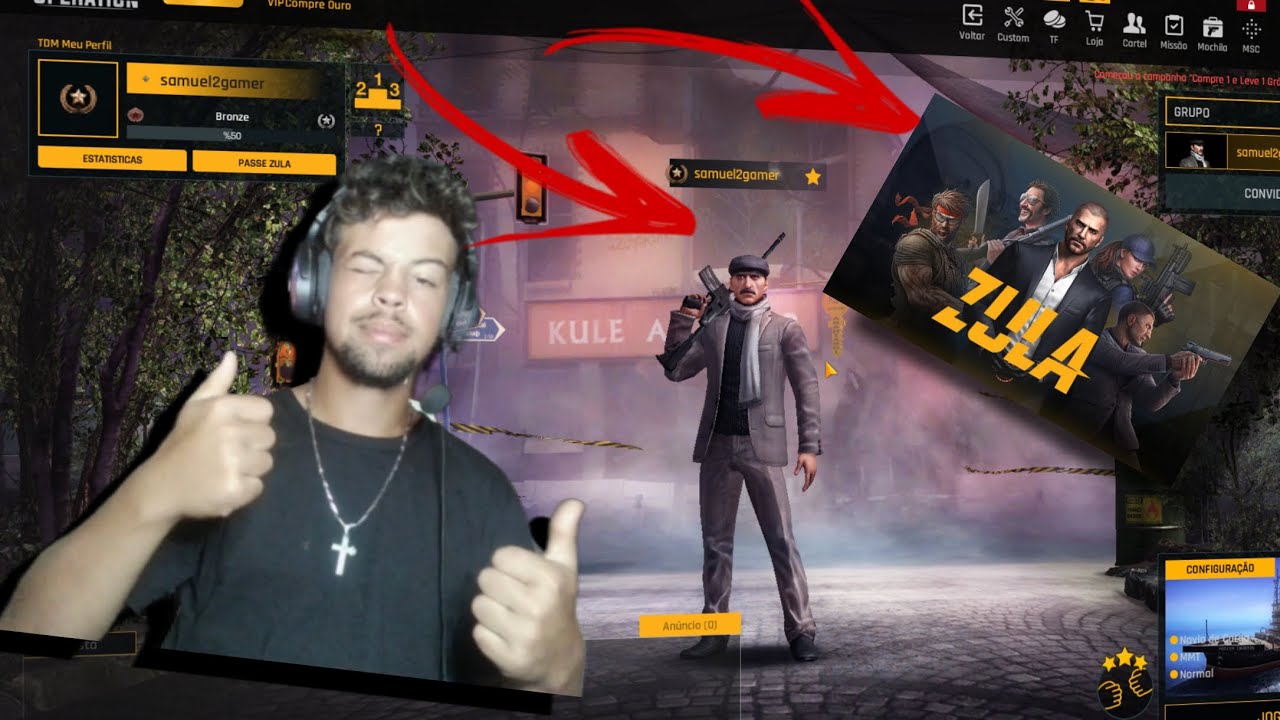 LIVE ON!!! JOGANDO ZULA (jogo de fps BR gratuito)!!! (samuel2gamer ...
