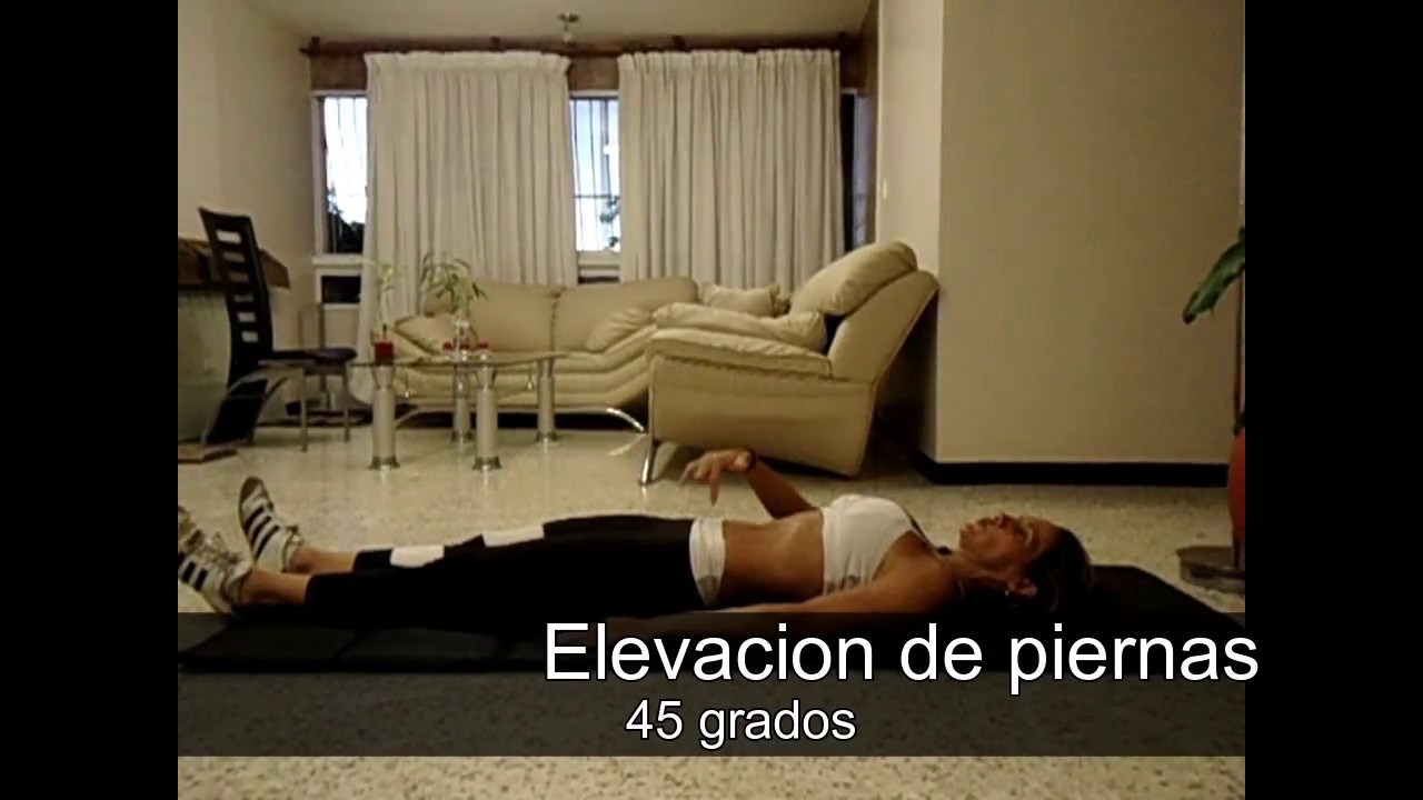 elevacion de piernas 45 grados - YouTube