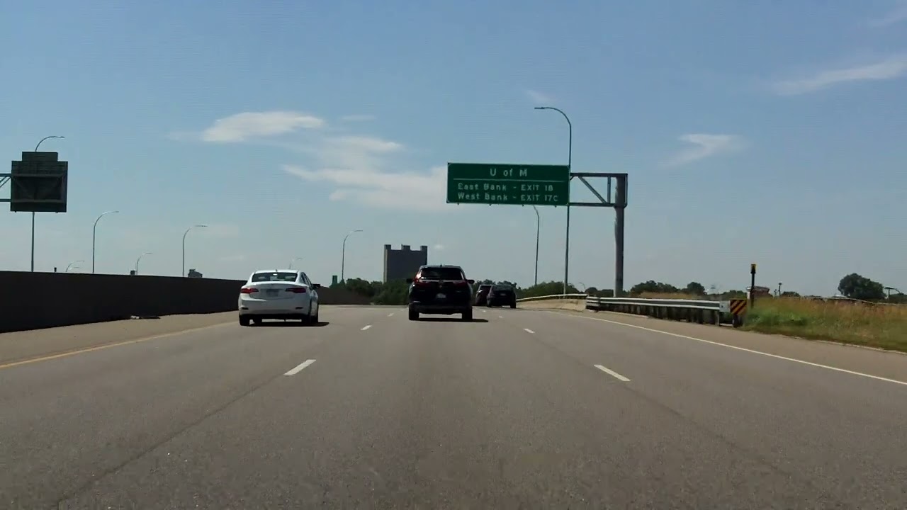 Interstate 35W - Minnesota (Exits 26 to 16) southbound - YouTube