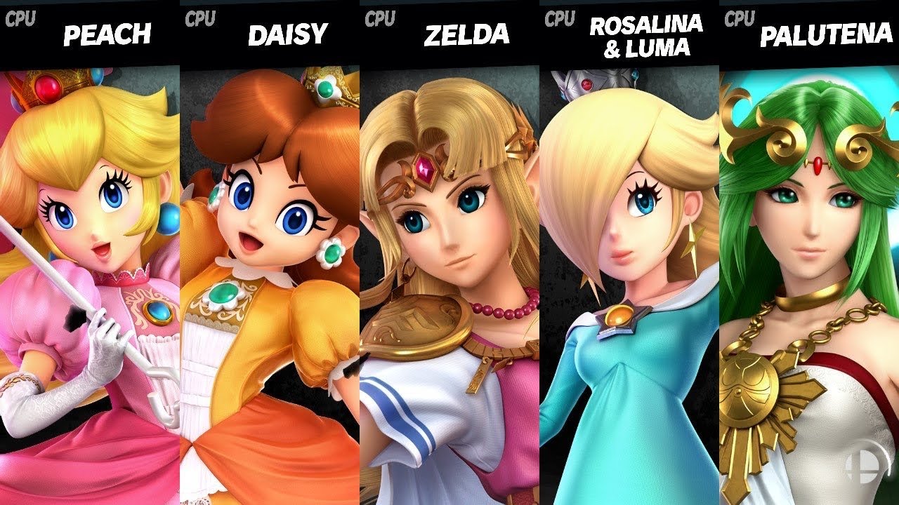 Super Smash Princesses - Super Smash Bros. Ultimate (CPU Battle) - YouTube