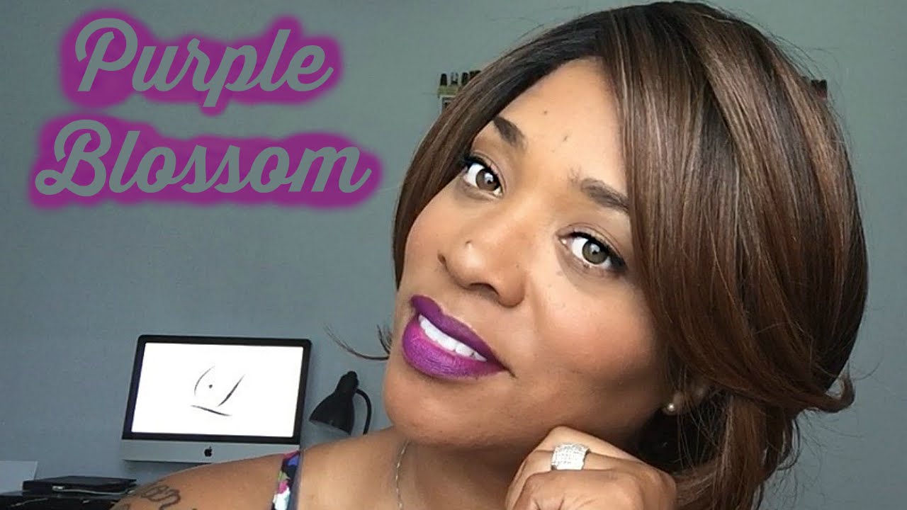 Freetress Equal Purple Blossom Wig Review - YouTube