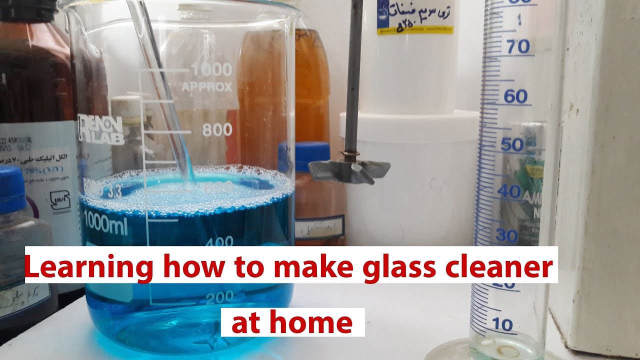 learning how to make glass cleaner - YouTube