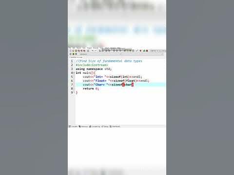 Program no.6 |sizeof operator in c++| how to find size of datatype in c++| #programming #coding ...