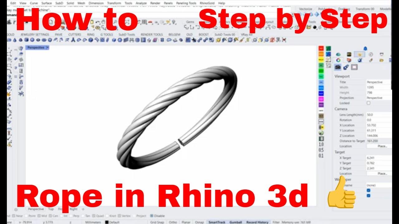 How to create Rope ring in Rhino 3d | Rhino tips and tricks 01 | Rhino Tutorial 01 | #rhino3d ...