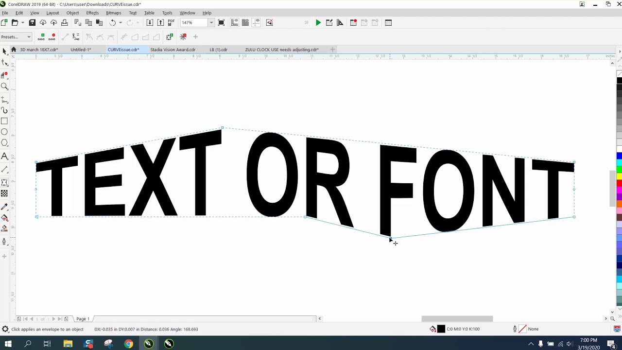 Corel Draw Tips & Tricks Text and the Envelope Tool - YouTube