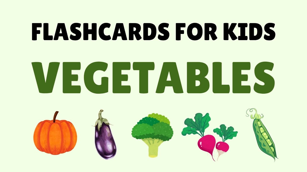 🥕🍅 Vegetable Flashcards for Kids | Fun & Educational Learning | Toddler ...