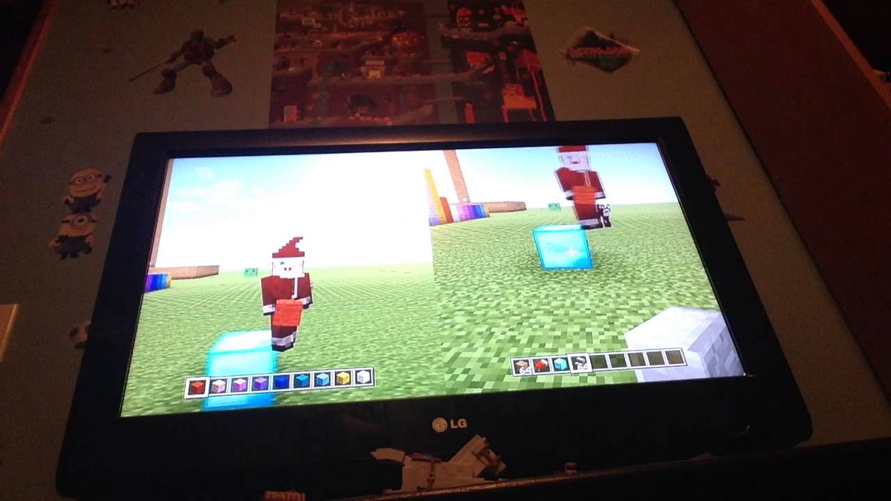 How to sit down on a block as bad Santa skin in minecraft - YouTube