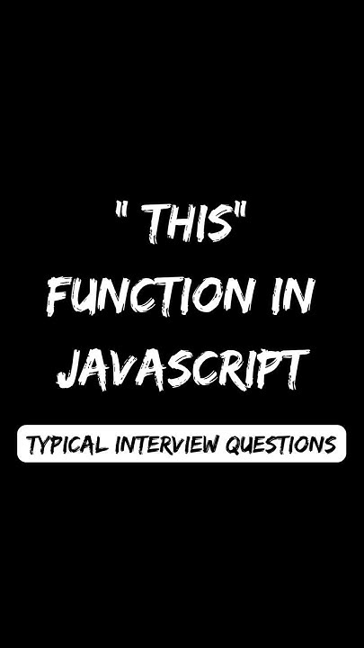 THIS keyword in JavaScript | JavaScript Interview Questions | Rethinkingui | - YouTube