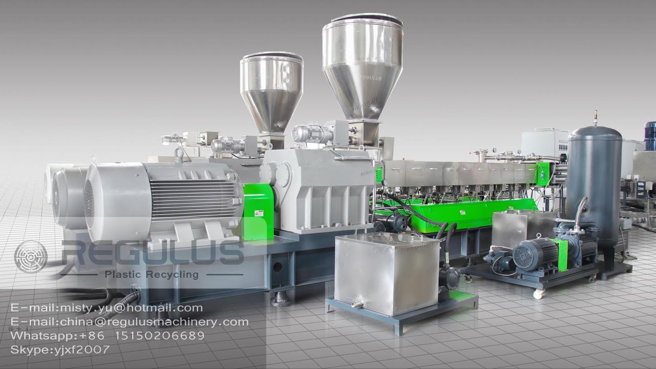 PET ABS PS Flakes Pelletizer Pelletizing Machine Recycling Line - YouTube