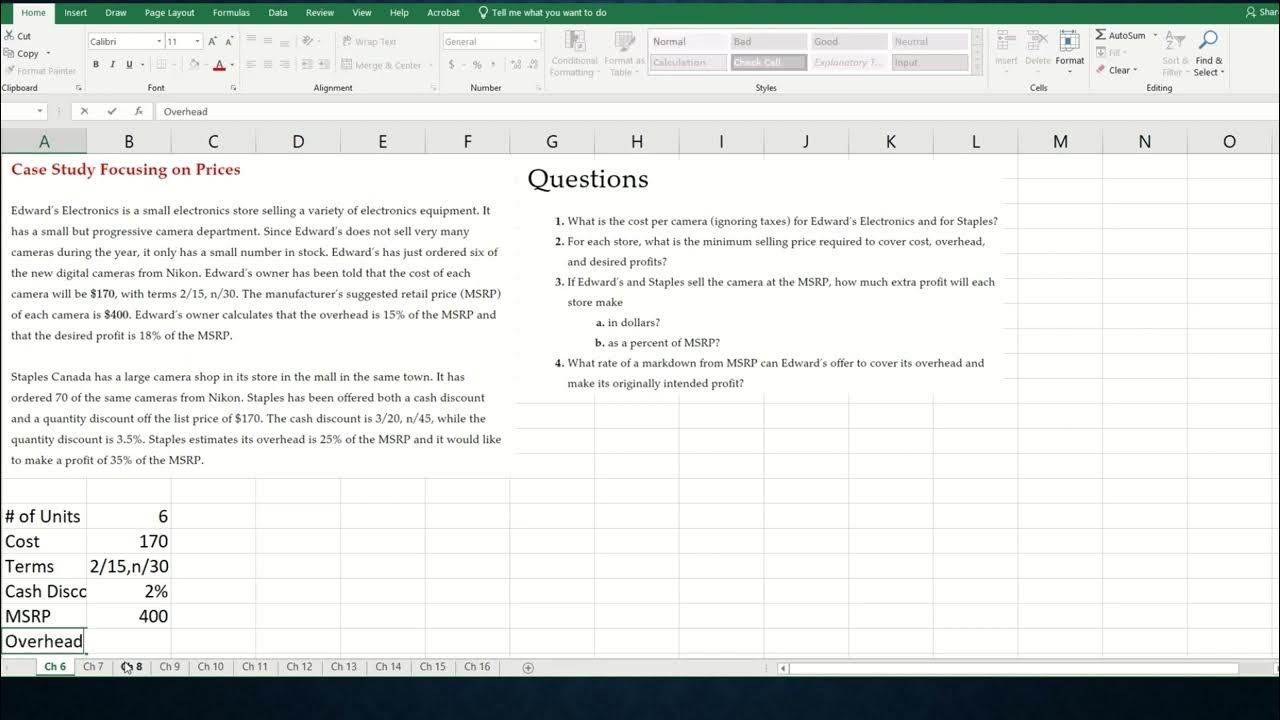 Math 117 Excel Ch 6 - YouTube