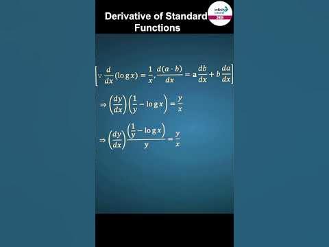 Derivative of Standard Functions || Problem-Solving Edition! || #Shorts ...