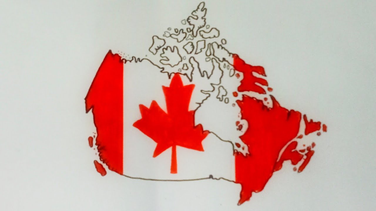 Cara menggambar Peta Negara Kanada | How to Draw Canada Map Easily ...