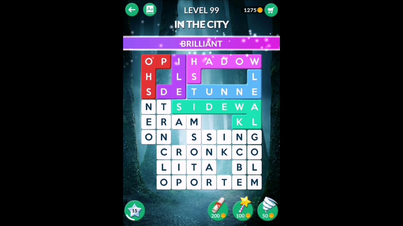 Wordscapes SHAPES level 99 gameplay | Answer | Solution - YouTube
