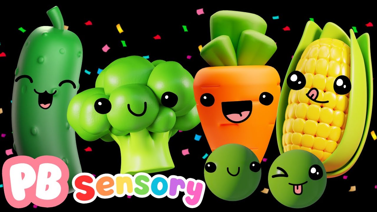 Vegetable Disco Sensory! | Dancing Veggies| PeachyBabies Sesory| PLUS ...