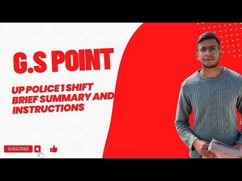UP POLICE 1ST SHIFT BRIEF SUMMARY AND INSTRUCTION | G.S POINT - YouTube