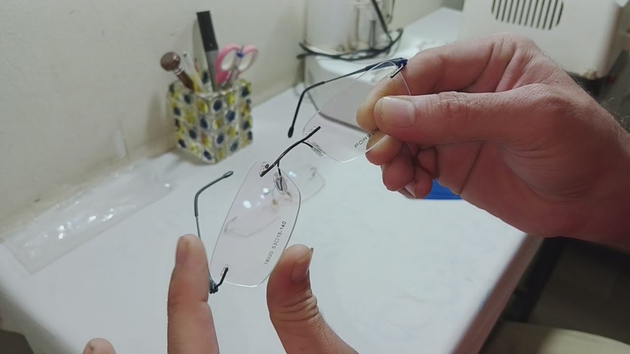 rimless frame repair | star optical glass fitting - YouTube